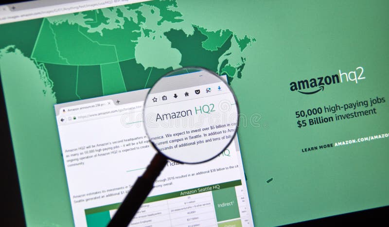 Amazon HQ2 description editorial stock photo. Image of company - 102516638
