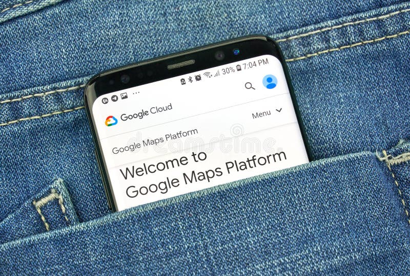 MONTREAL, CANADA - OCTOBER 4, 2018: Google Maps Api, Maps Platform on ...