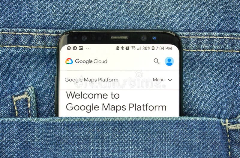 Google Maps Api on a Phone Screen in a Pocket Editorial Photo - Image ...