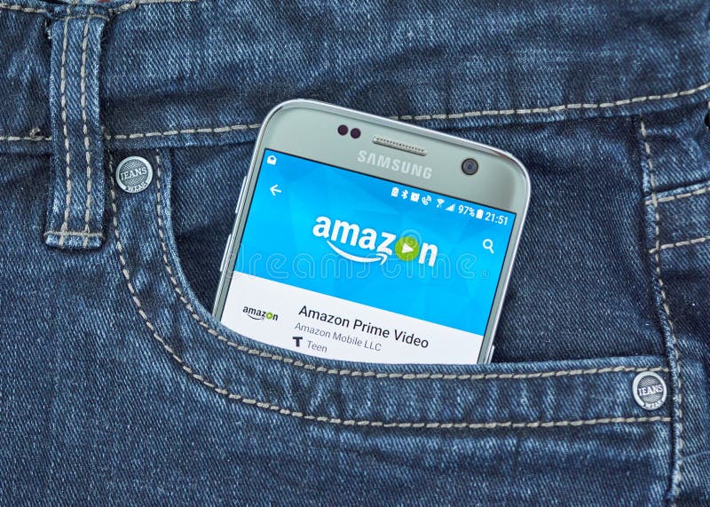 Amazon Prime Video Mobile Application on Screen of Samsung Editorial ...