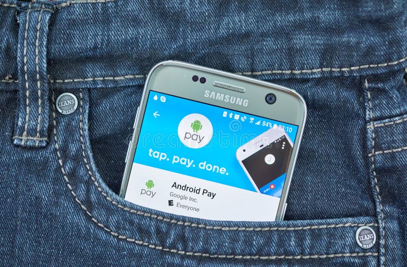 Google Pay Mobile Application on Screen of Samsung Editorial Stock ...