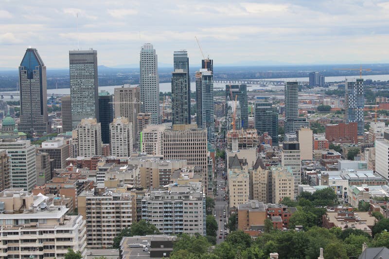 Montreal City stock image. Image of bridge, house, catier - 107867709