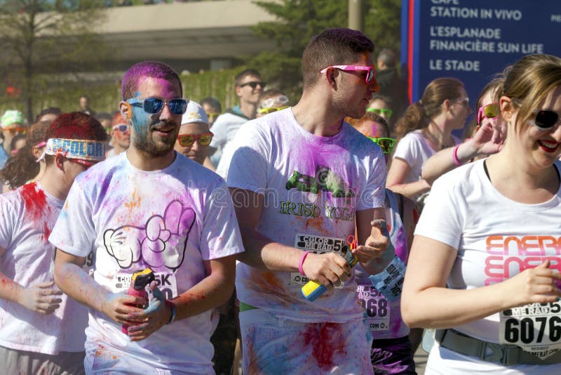 2014 Montreal Color Me Rad 5k Race Editorial Photography - Image of ...