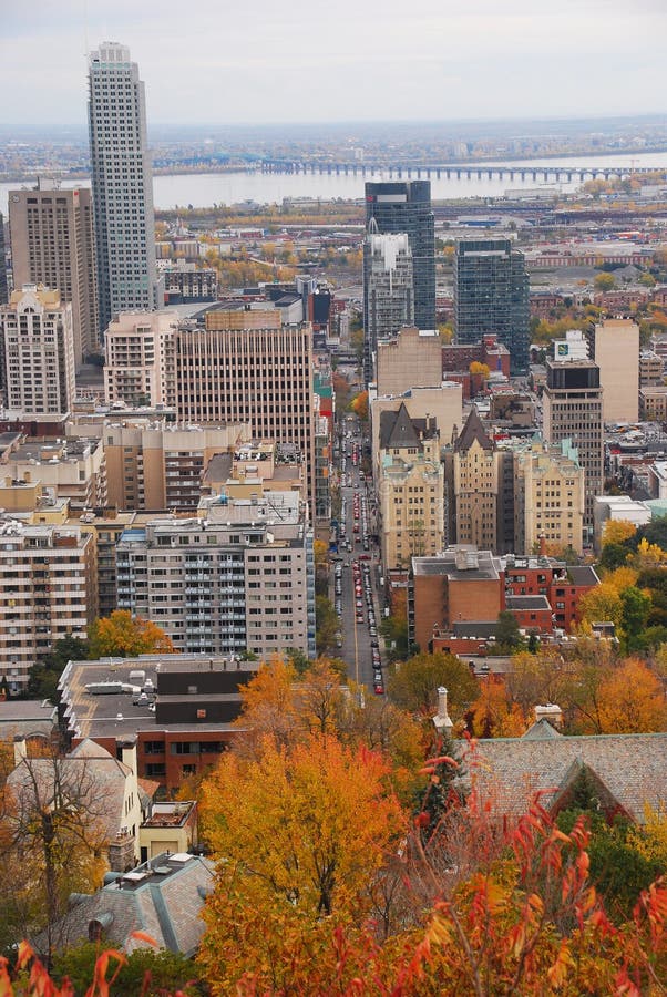 Highrise Modern Buildings Downtown in Montreal, Quebec, Canada during ...
