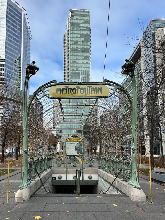 Montreal Metro Station Entrance Editorial Image - Image of ...