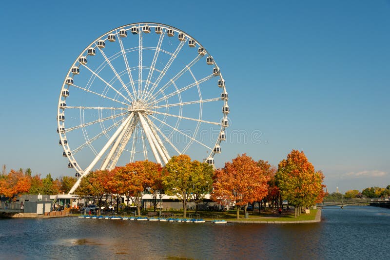 The Montreal Observation Wheel Editorial Photography - Image of vieux ...