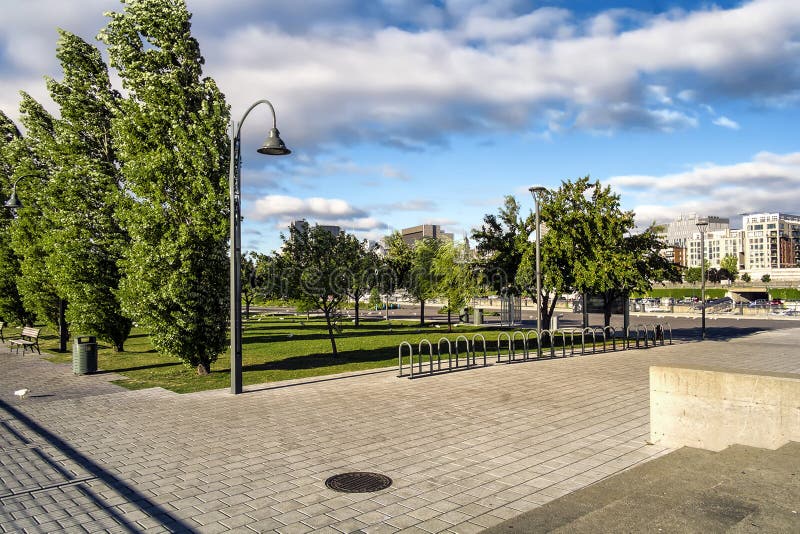 Montreal Old Port Promenade Stock Photo - Image of buildings, historic ...