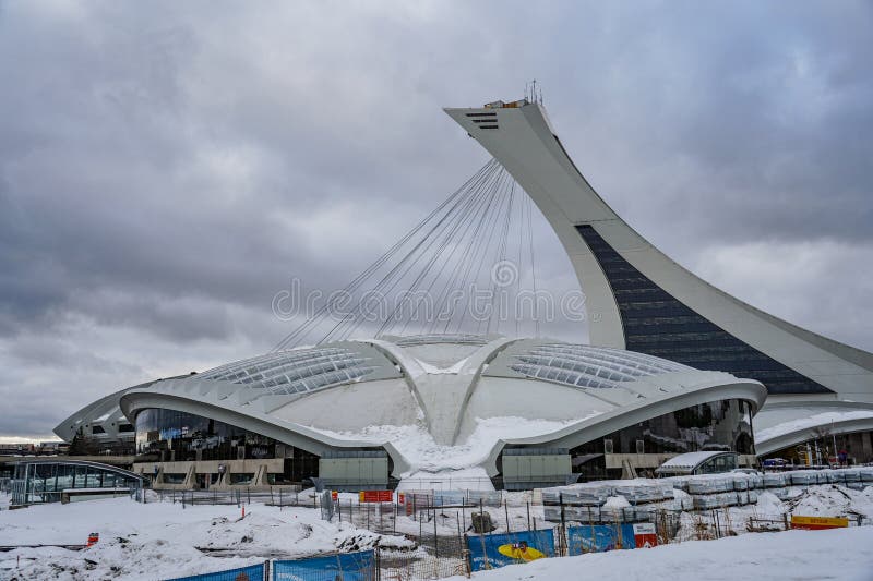 Montreal Olympic Stadium editorial photography. Image of 1976 - 272312527