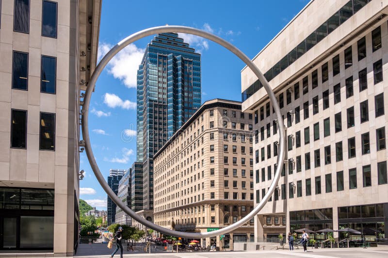 View of the Ring in Downtown Montreal Editorial Stock Photo - Image of ...