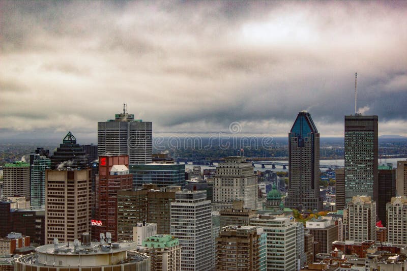 Montreal skyline stock photo. Image of cityscape, montreal - 135956574