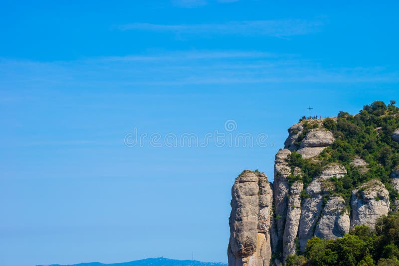 Montserrat cross, Looking over the valley from