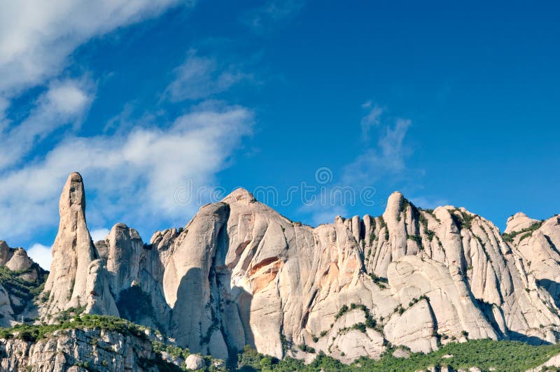 Montserrat Mountain, Catalonia, Spain Stock Photo - Image of catholic ...
