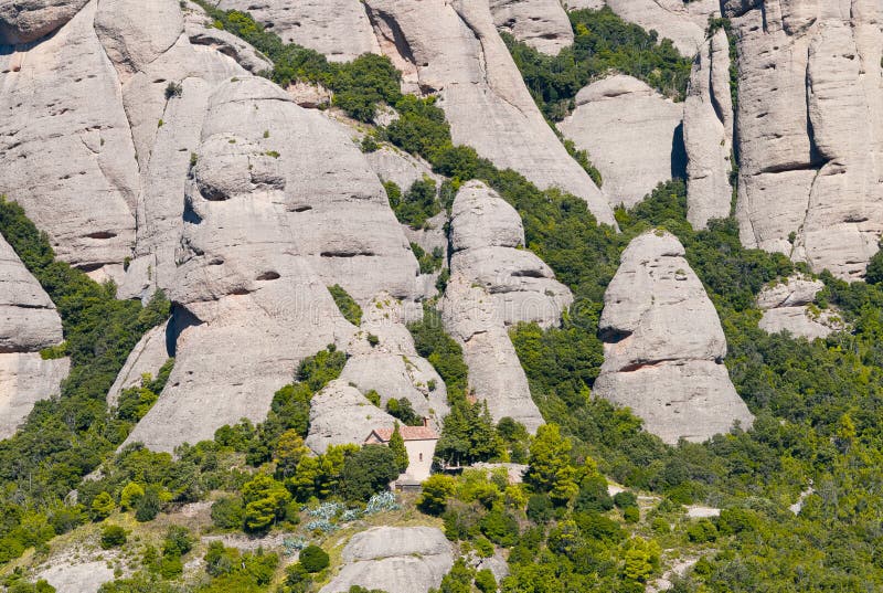 Montserrat Mountains, Spain Stock Image - Image of monastir, landscape ...