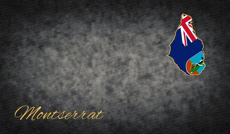 Montserrat Symbols, Map of Montserrat Stock Image - Image of coral ...