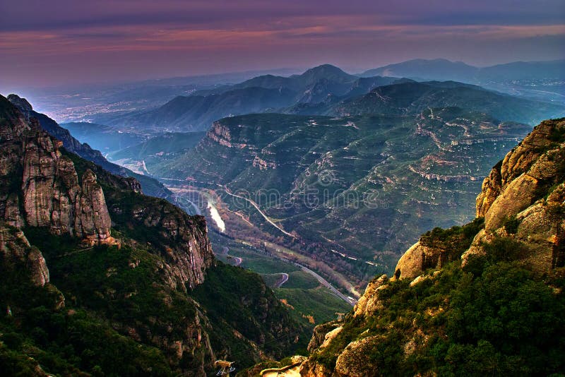 Montserrat - View from Monastery Stock Photo - Image of pyrenees ...