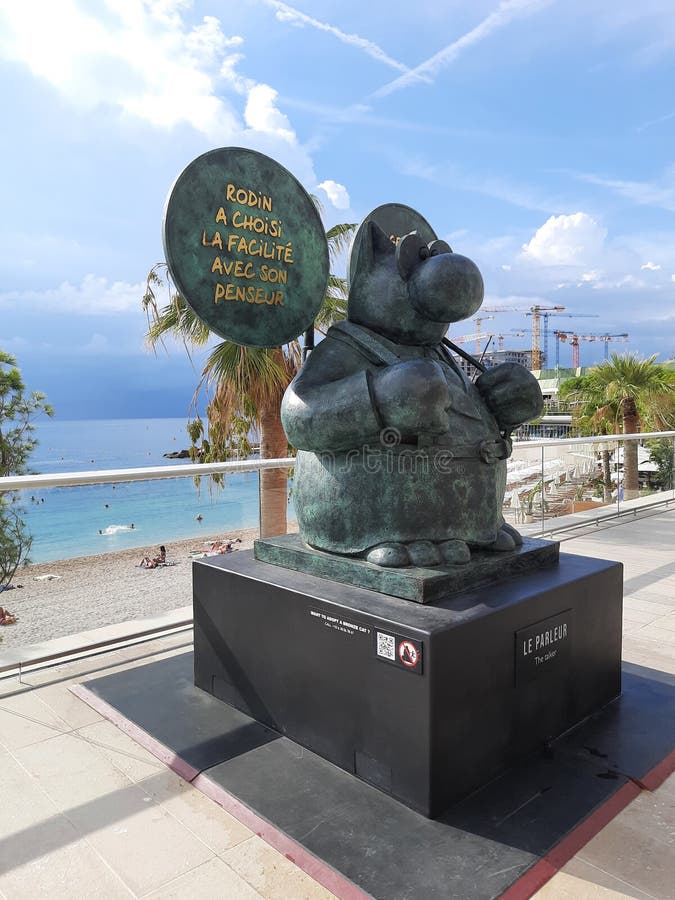 Monument Cat Sculpture City Monaco Editorial Stock Image - Image of ...