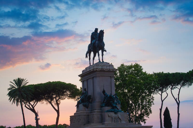 Monument à Garibaldi à Rome Image éditorial - Image du équestre ...