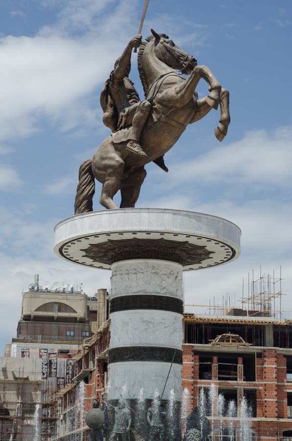 Alexander the Great Monument in Skopje, Macedonia. Editorial Image ...