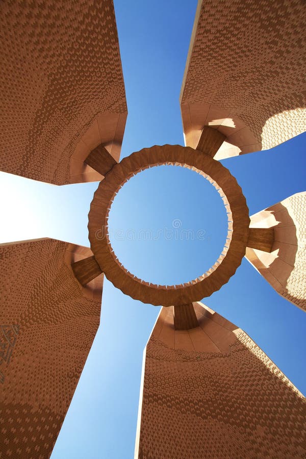 The Monument on Aswan Dam, Egypt, Africa Stock Image - Image of desert ...