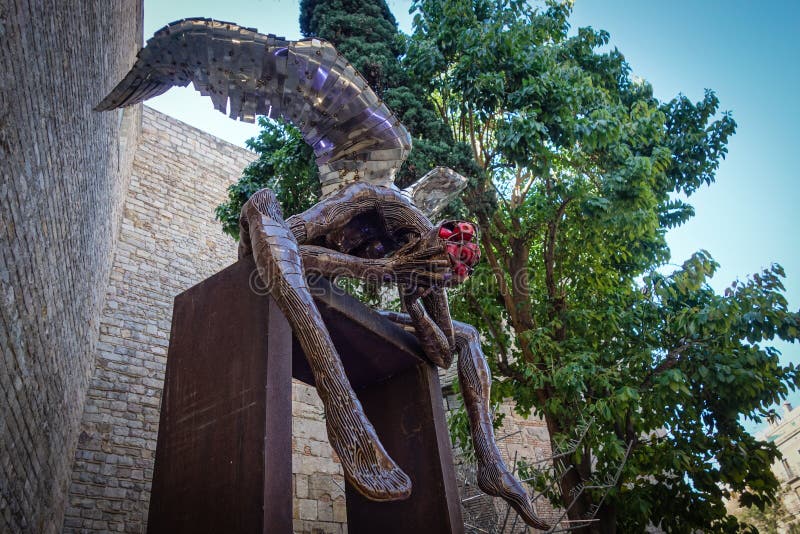 Monument in Barcelona Spain Editorial Stock Image - Image of barcelona ...