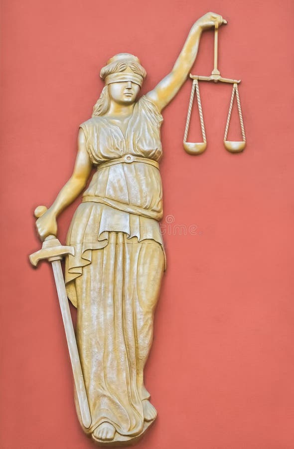 Monument of Justitia stock image. Image of libra, orange - 106115295