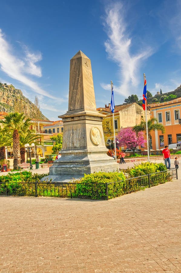 Monument in the Center of Nafplio, Greece Editorial Photography - Image ...