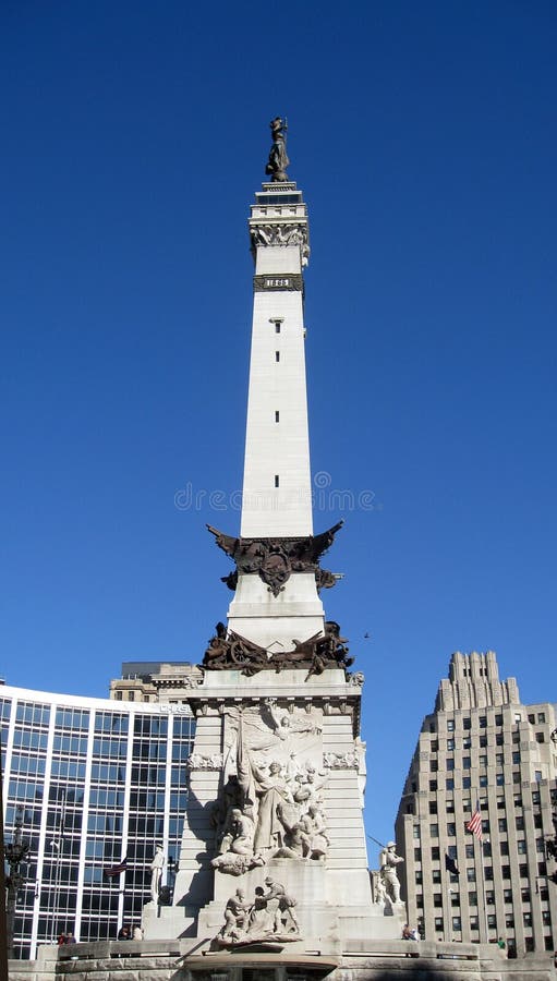 Monument Circle in Indianapolis Indiana Stock Photo - Image of landmark ...