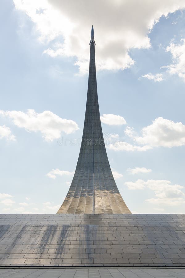Monument `To the Conquerors of Space`, Space Museum in Moscow, Russia ...