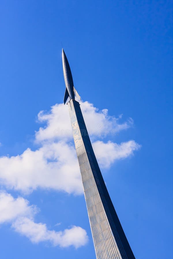 Monument `To the Conquerors of Space`, Space Museum in Moscow, Russia ...