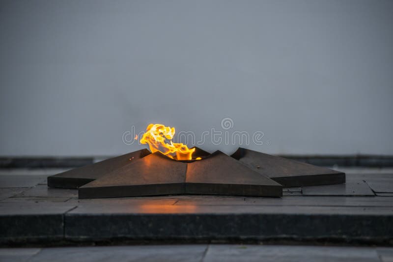 Monument - the Eternal Flame with a Blazing Flame Editorial Stock Photo ...
