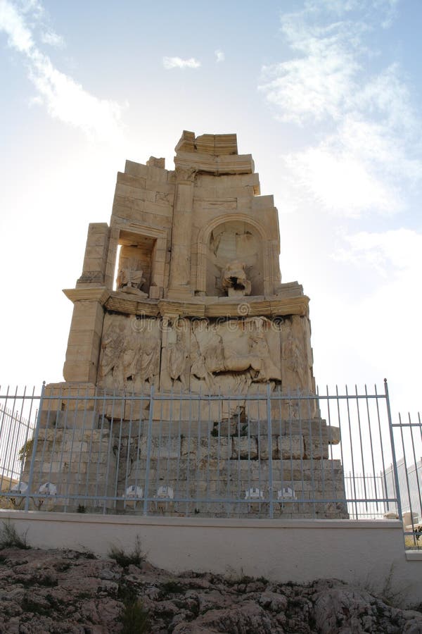 Monument on Filopappou Hill, Athens Stock Image - Image of landscape ...