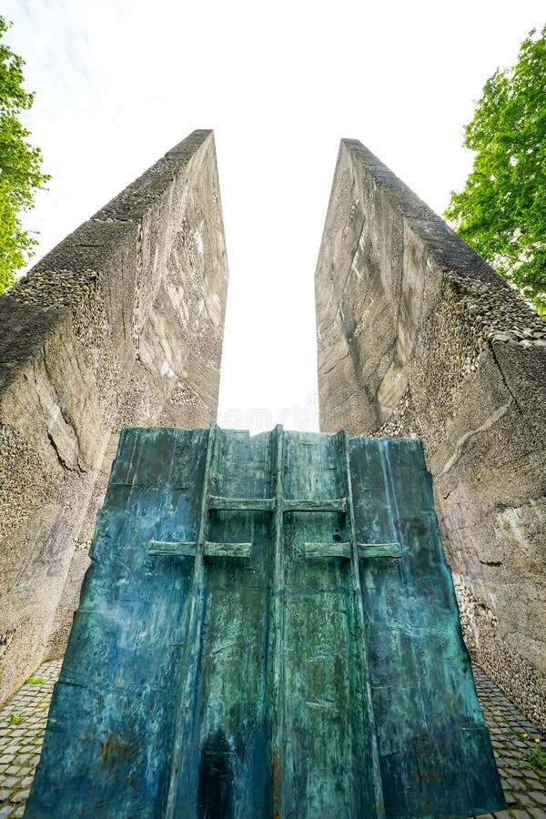 Monument Gate of the Dead on the Rhine Meadows Stock Photo - Image of ...