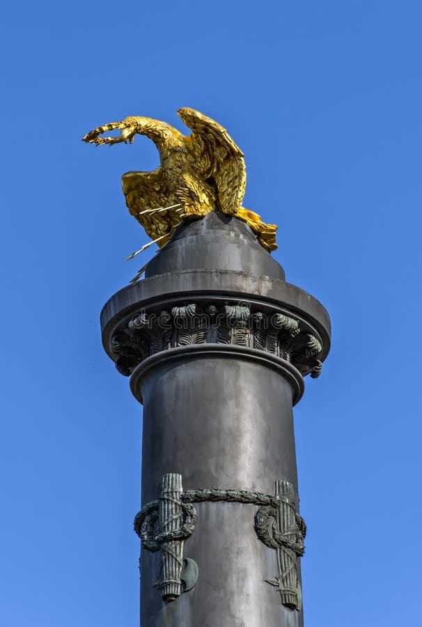 Monument of Glory Cannon Cast-iron Column Bronze Eagle Stock Photo ...