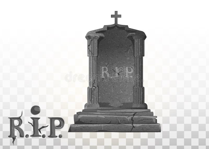 Monument on the Grave. Gravestone in the Cemetery. Gray Monument on the ...