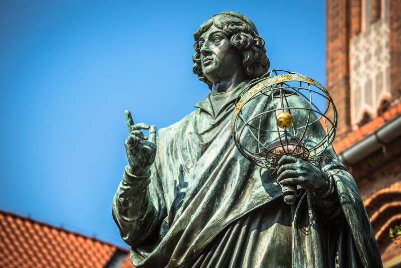 Nicolaus Copernicus Monument in Torun Stock Image - Image of space ...