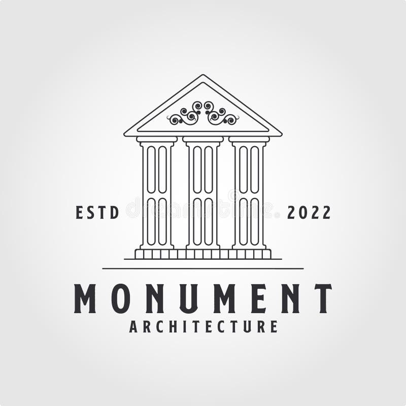Monument Icon. Architecture Greek Building Symbol Ancient Stock Vector ...