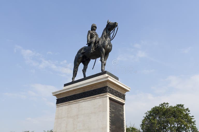 The Monument of King Rama Five,Thailand Stock Photo - Image of horse ...