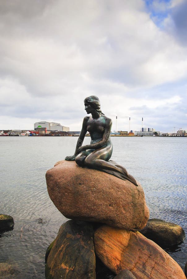 The Monument of the Little Mermaid in Copenhagen. Denmark. Editorial ...