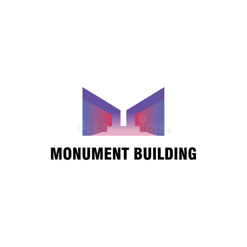 Monument Logo Template Design Color Illustration Vector Abstract Stock ...