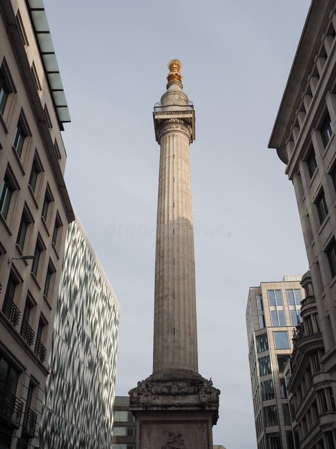 Monument in London editorial photo. Image of english - 259643406