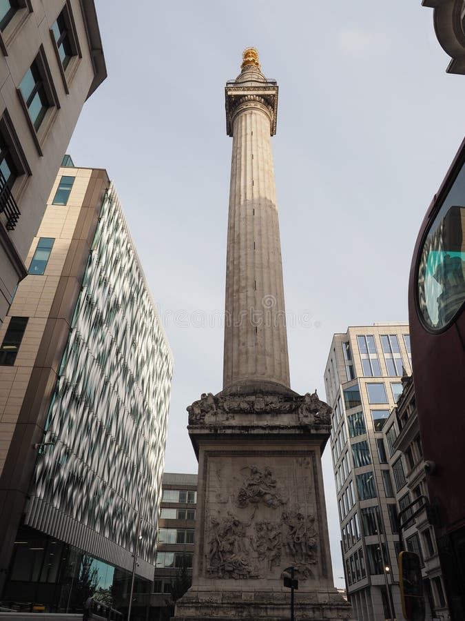 Monument in London editorial photo. Image of english - 260595661