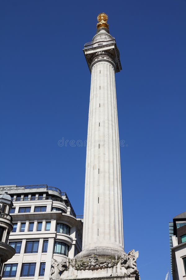 Monument, London stock image. Image of kingdom, vintage - 70448535