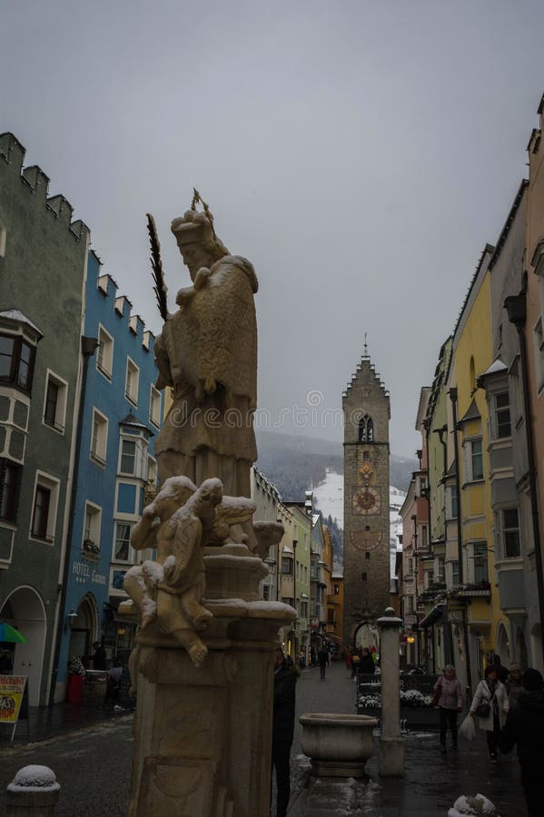 Monument on the Main Street of Vipiteno Editorial Photography - Image ...