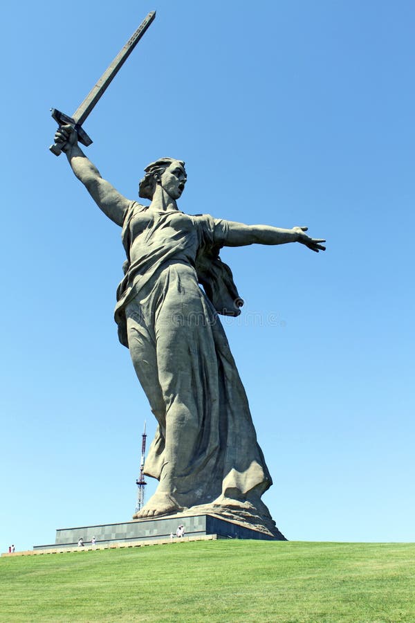 Monument Motherland is Calling on Mamaev Hill. Stock Photo - Image of ...