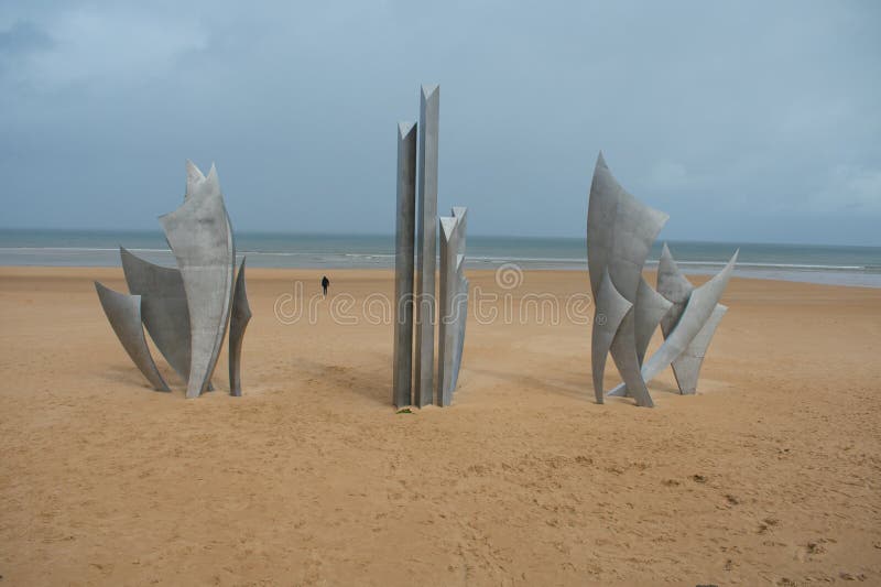 Monument at Omaha Beach in France Editorial Image - Image of grave ...