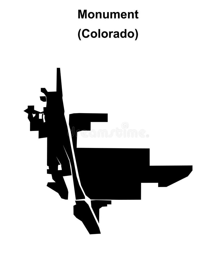 Monument outline map stock vector. Illustration of shape - 357246364