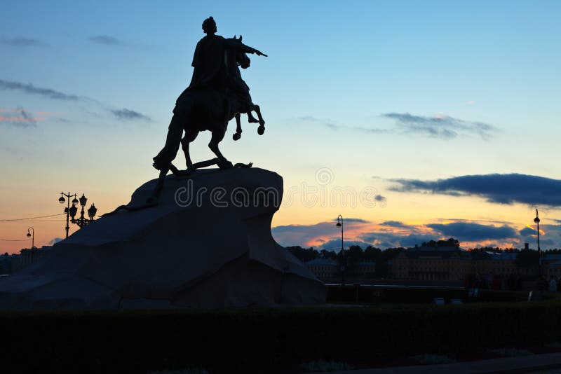 Monument of Peter the First in Saint Petersburg Stock Image - Image of ...