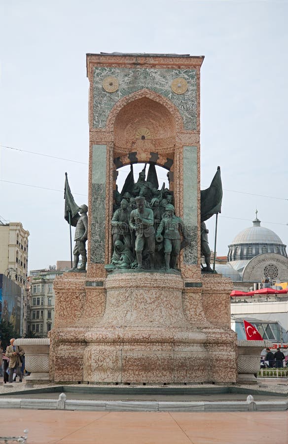 Republic Monument at Taksim Square in Istanbul Editorial Image - Image ...