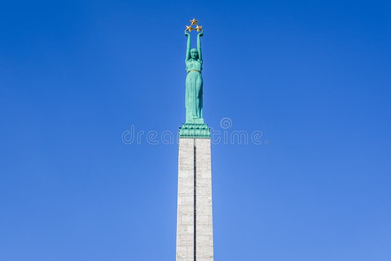 Monument in Riga editorial image. Image of freedom, figure - 111628450