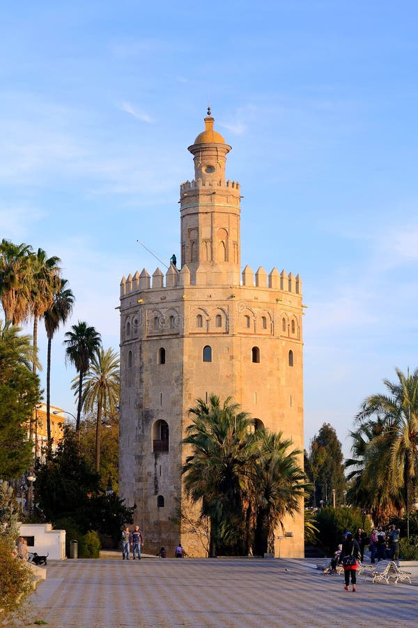 Monument in Seville - Tower of Gold, Spain Editorial Stock Photo ...